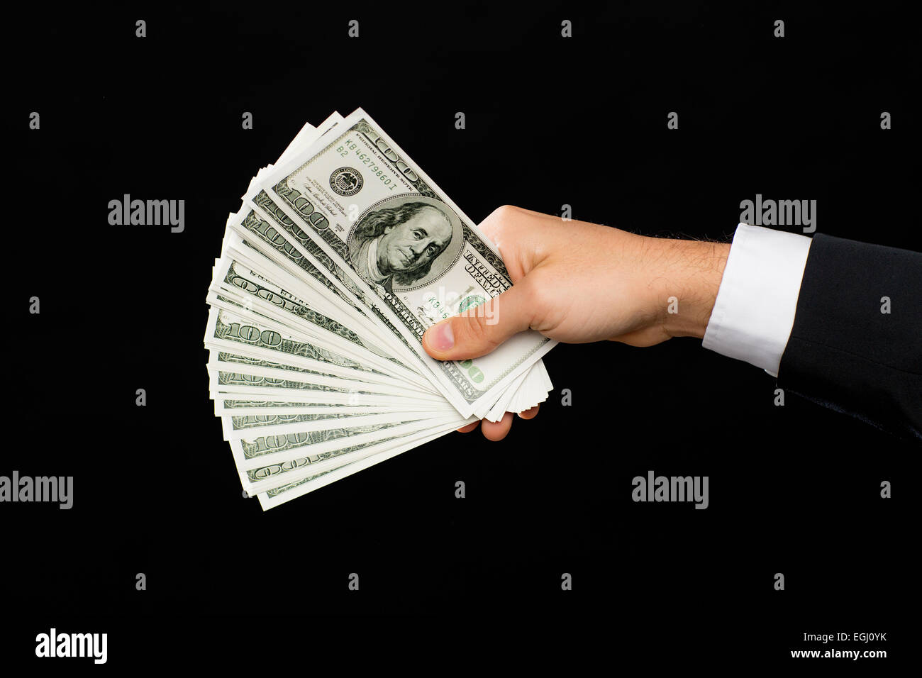 close up of male hands holding dollar cash money Stock Photo - Alamy
