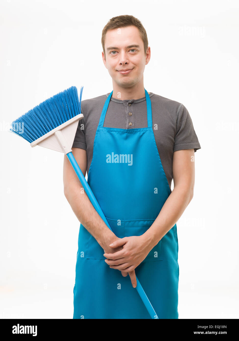 One male broom hi-res stock photography and images - Alamy
