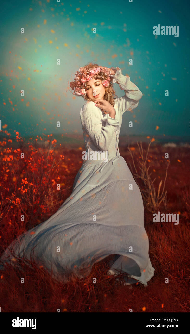 Wind moving flowers hi-res stock photography and images - Alamy