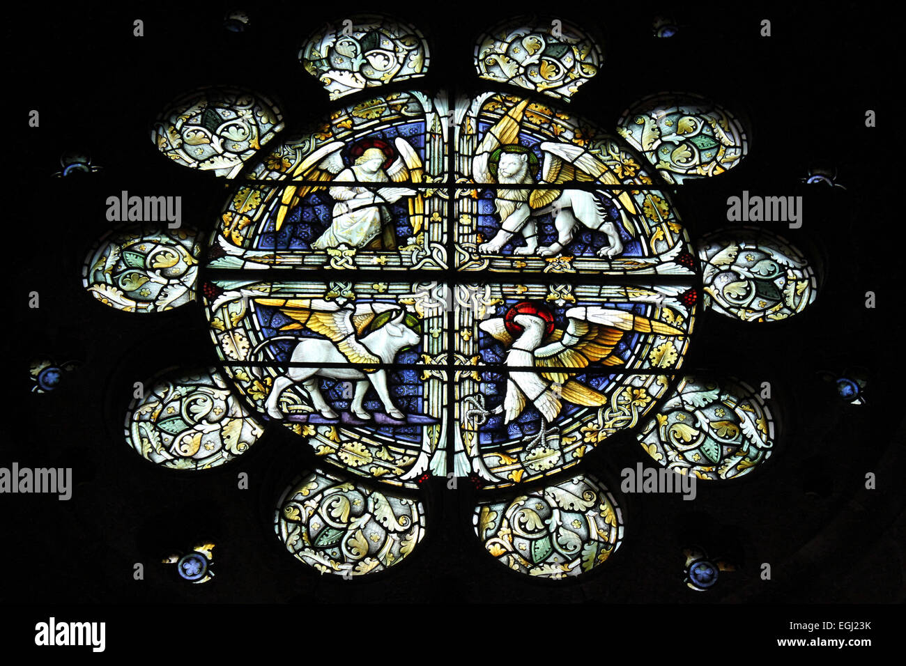 The Symbols of the Four Evangelists Stock Photo - Alamy