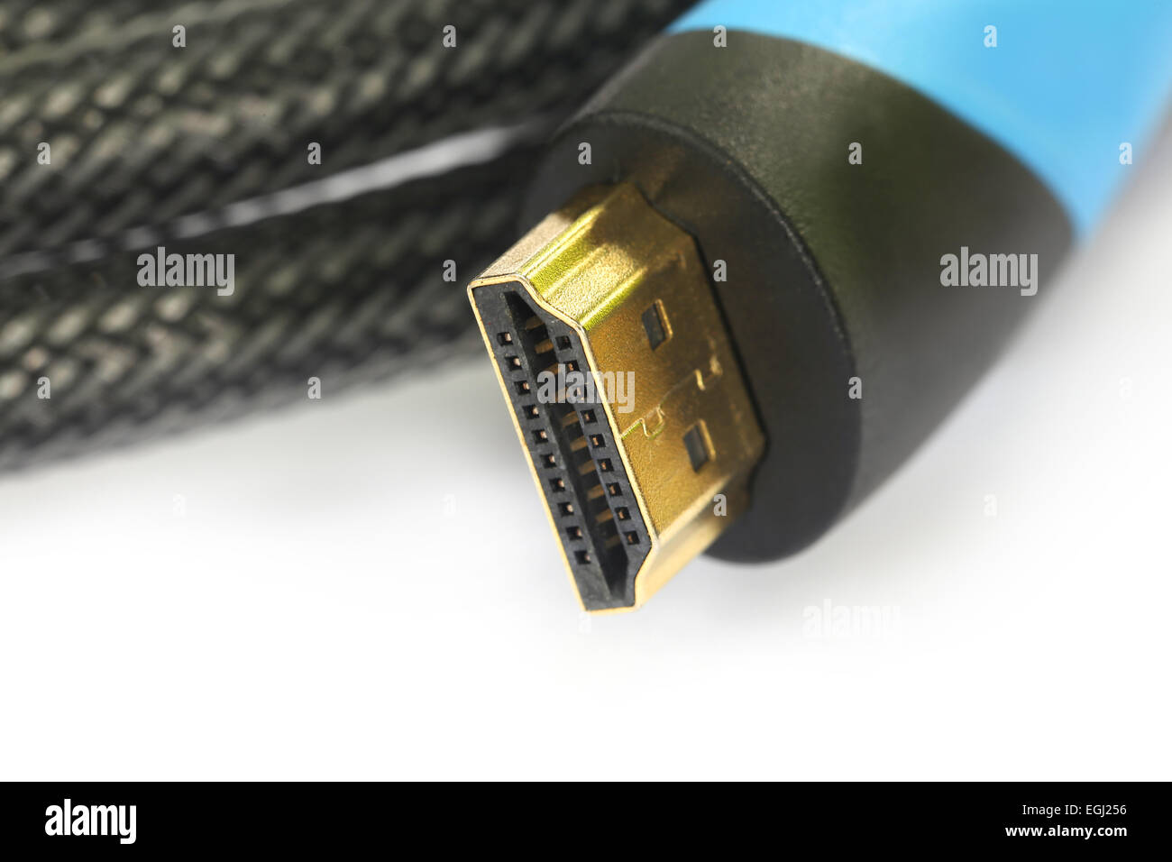 HDMI cable over white background Stock Photo - Alamy
