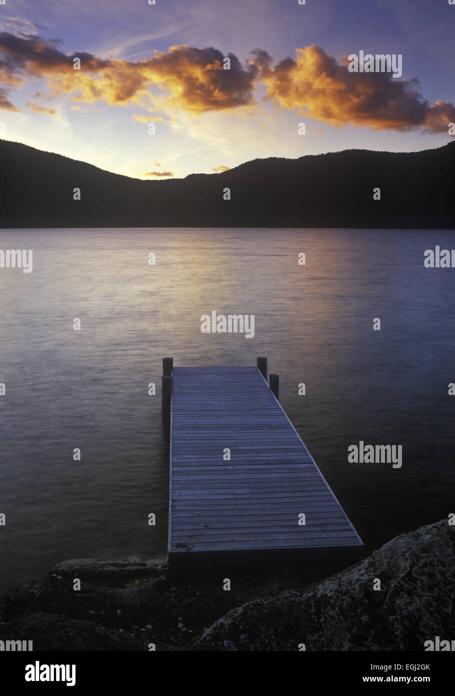 Norway, telemark, Fyresvatn lake, landing stage, dusk Stock Photo - Alamy