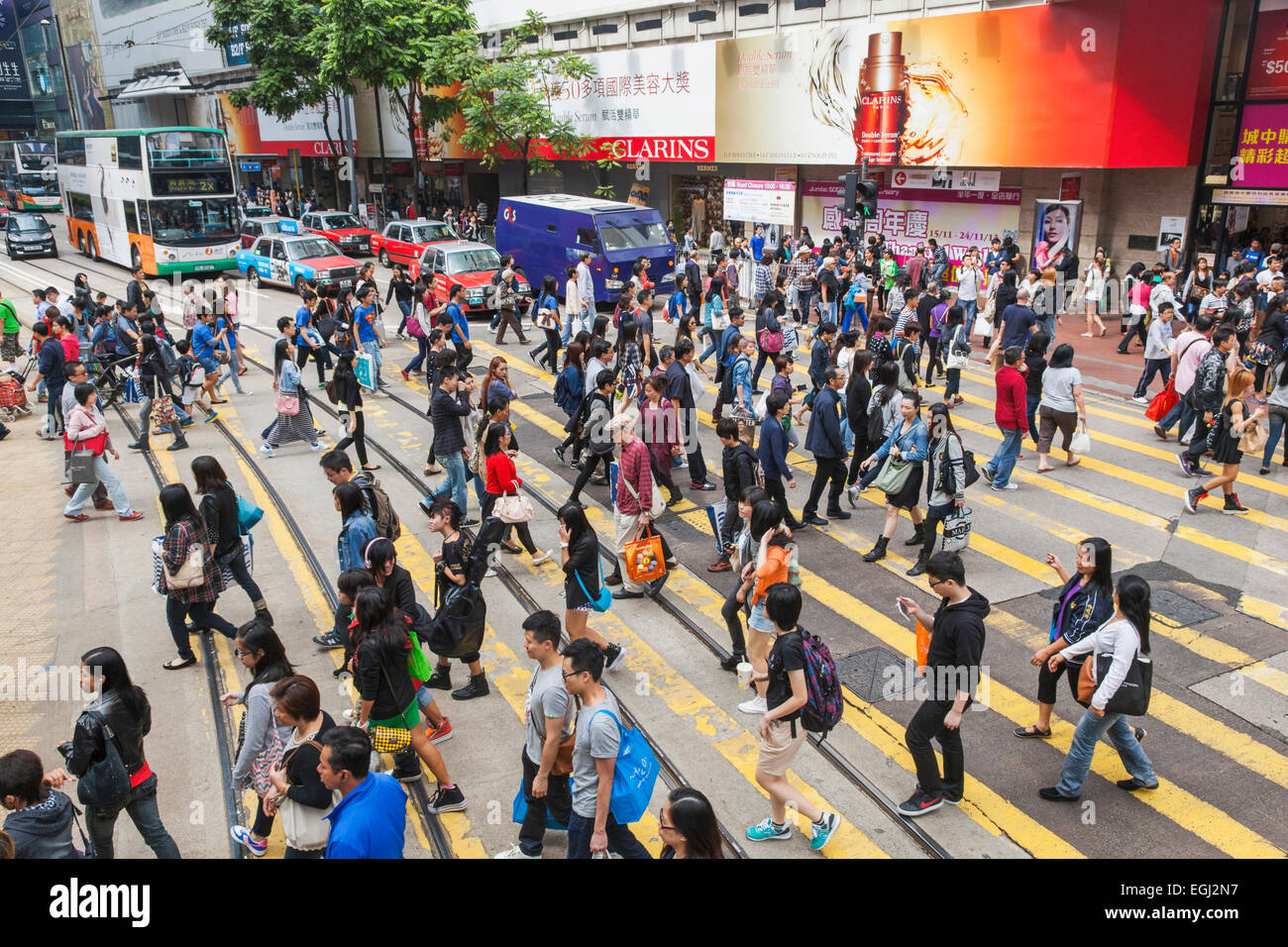 China, Hong Kong, Causeway Bay, Crowds Stock Photo - Alamy