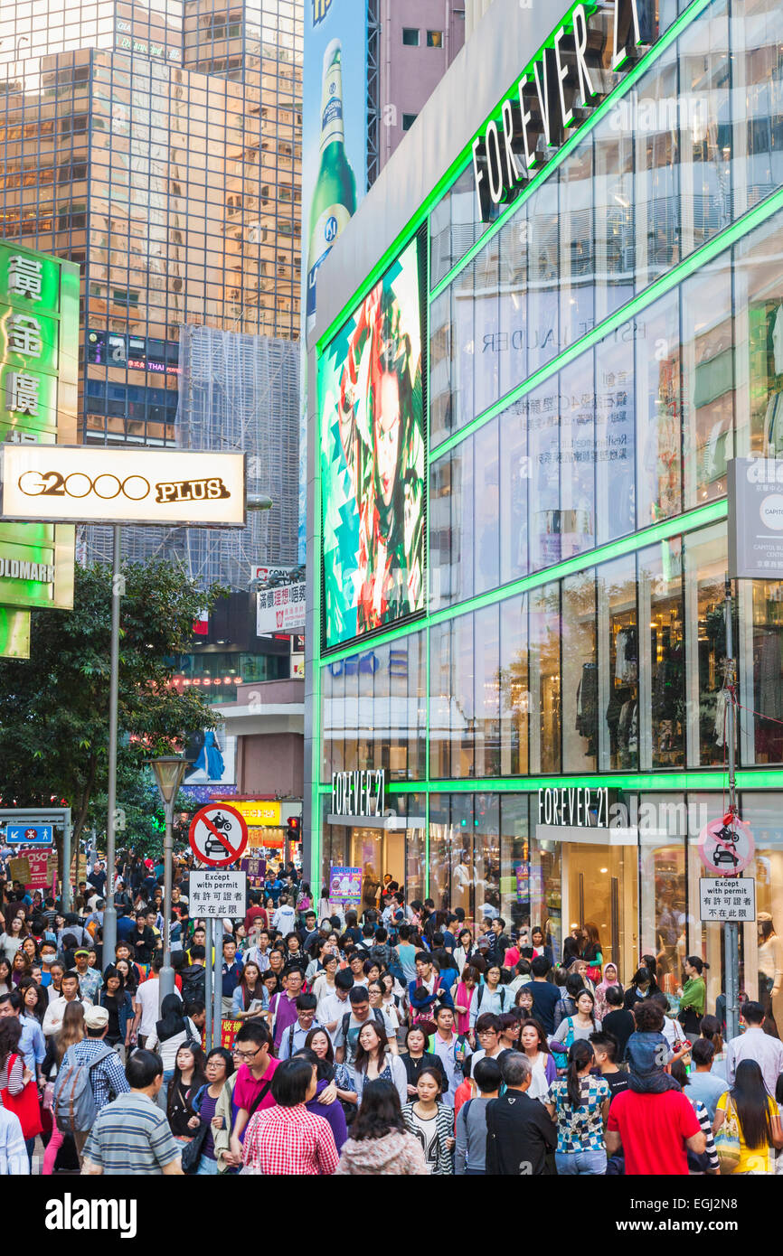 China, Hong Kong, Causeway Bay, Crowds Stock Photo - Alamy