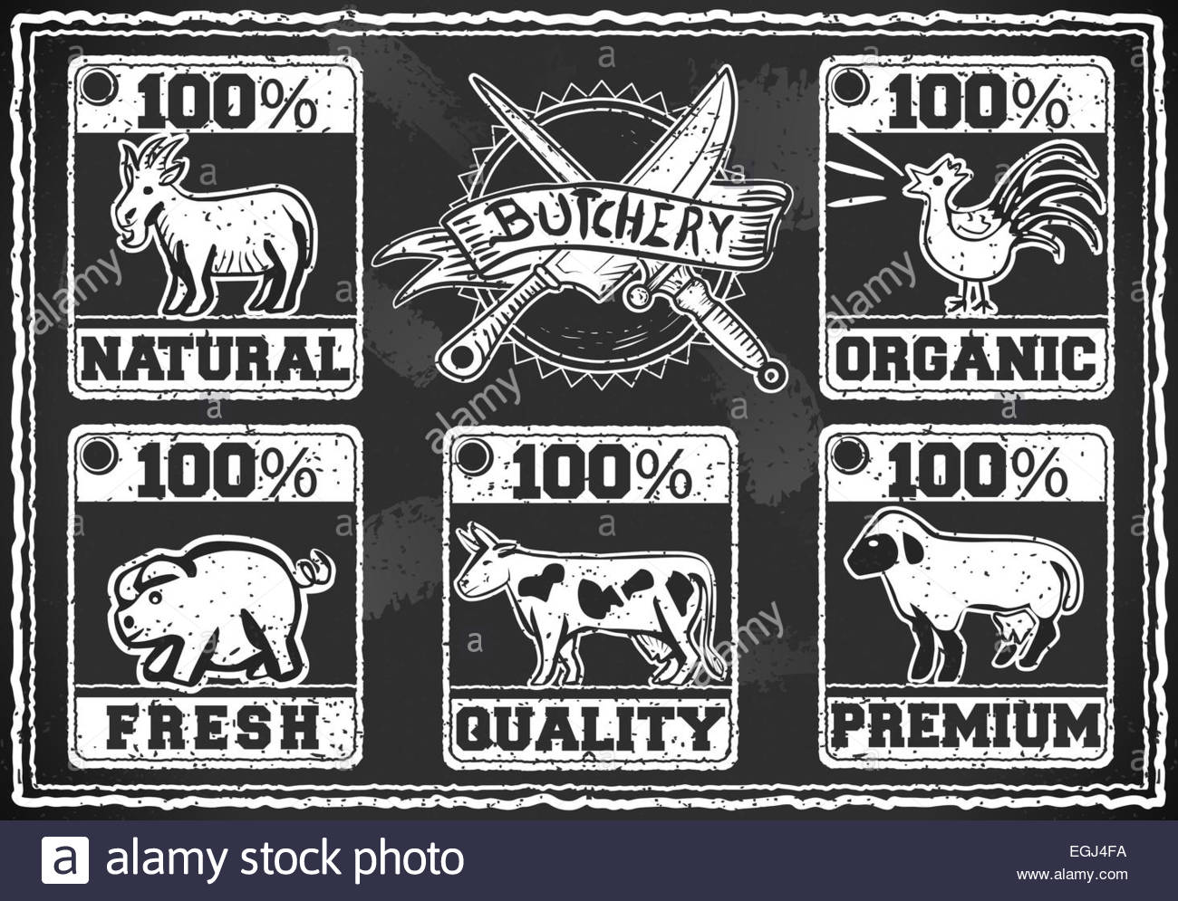 Butchers Meat Labels Stock Photos & Butchers Meat Labels Stock Images ...