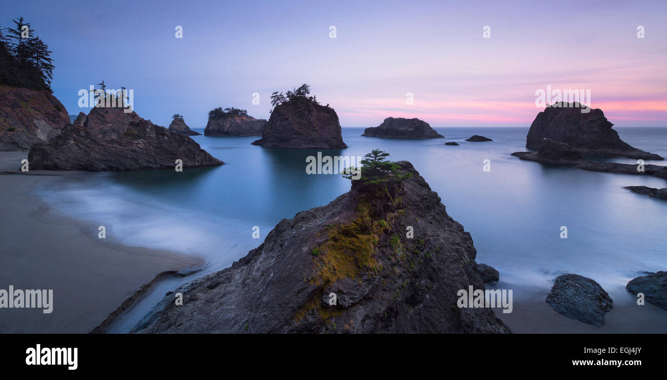 The USA, America, Secret, Beach, Oregon, coast, islands, rocks, tree ...