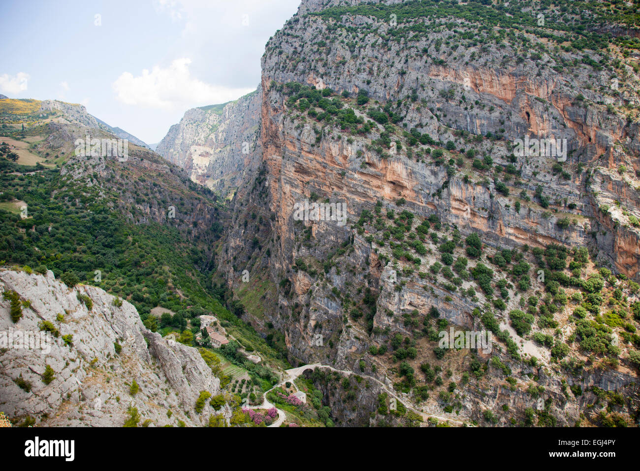 gorges of the raganello river, pollino national park, panoramic view ...