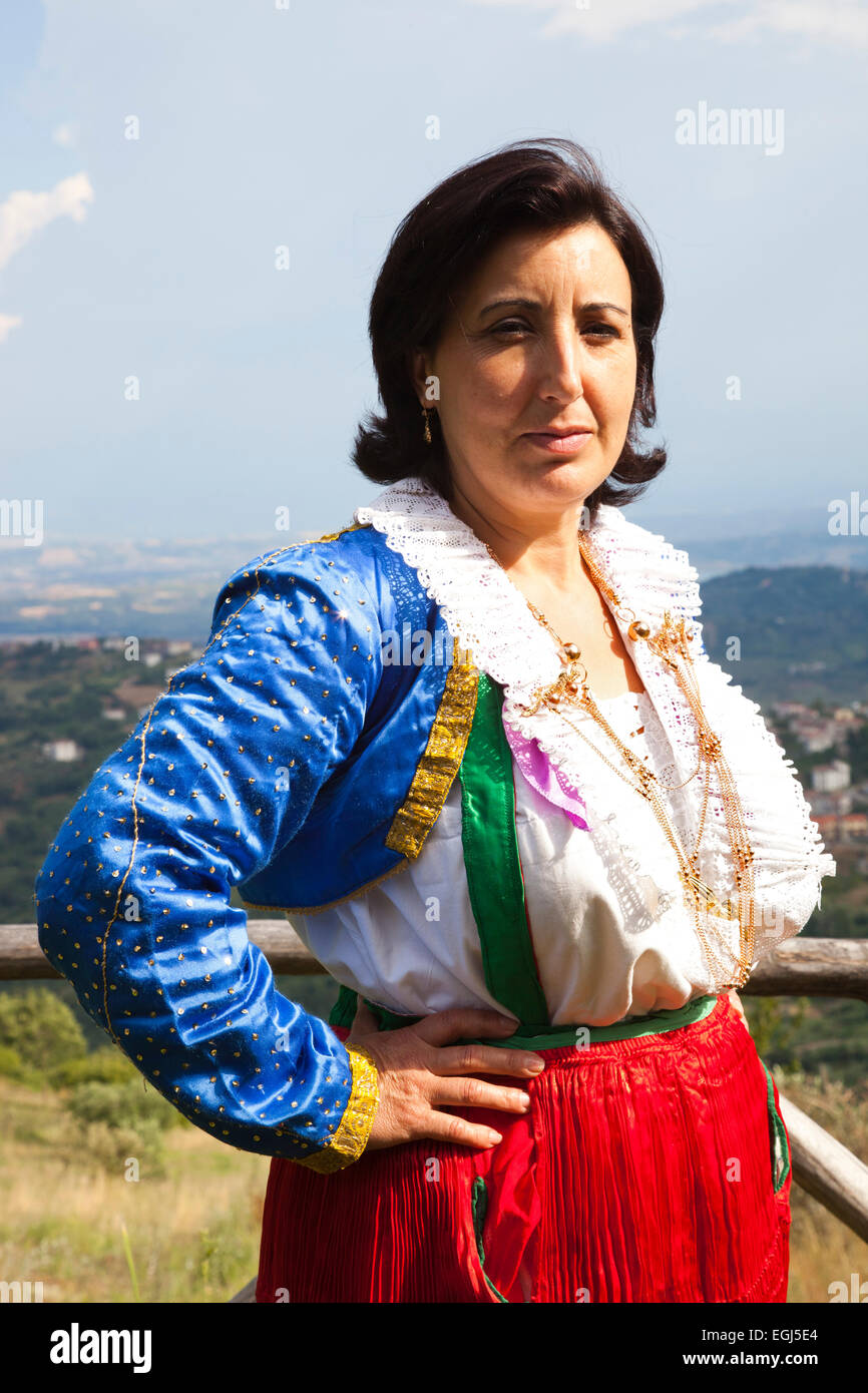 arbareshe traditional clothes, lungro village, sila, calabria, italy ...
