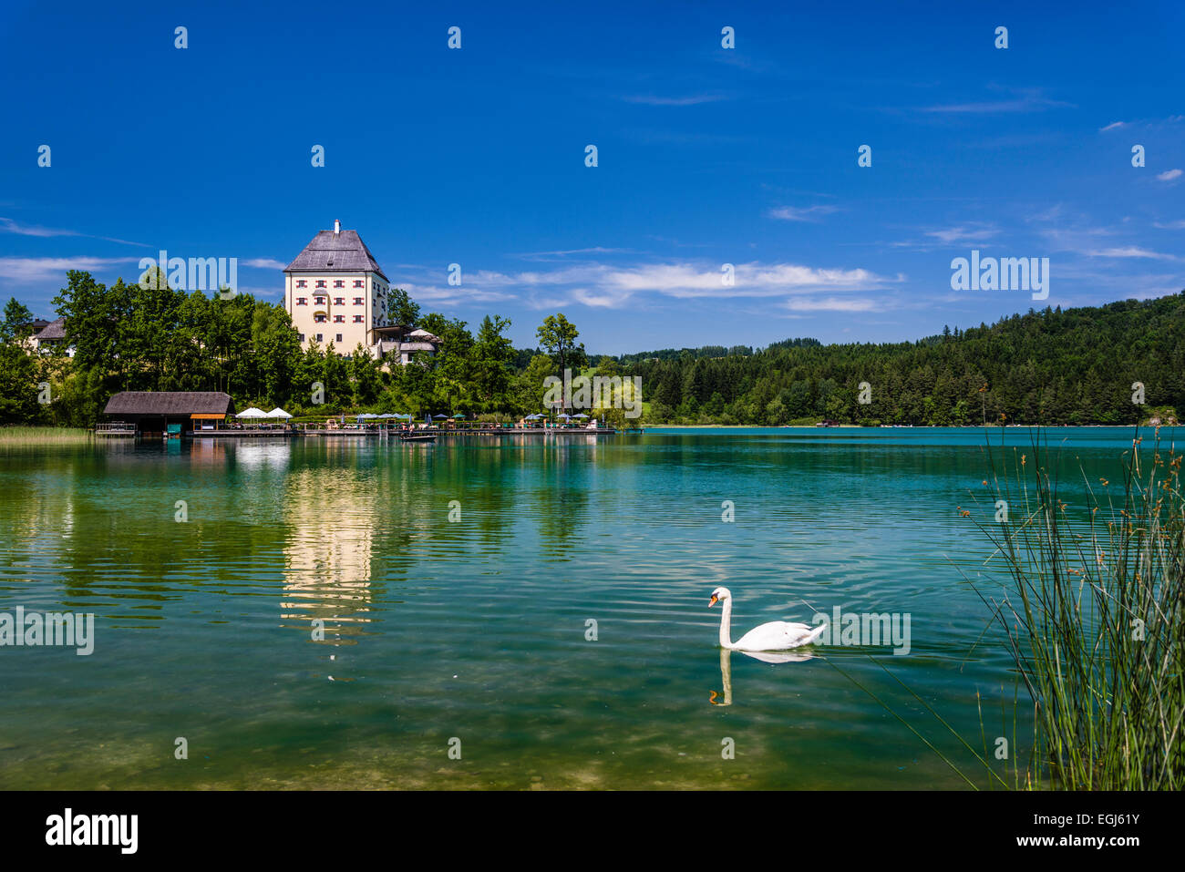 Austria, Salzburg country, Salzkammergut, Fuschl am See, lake Fuschlsee ...