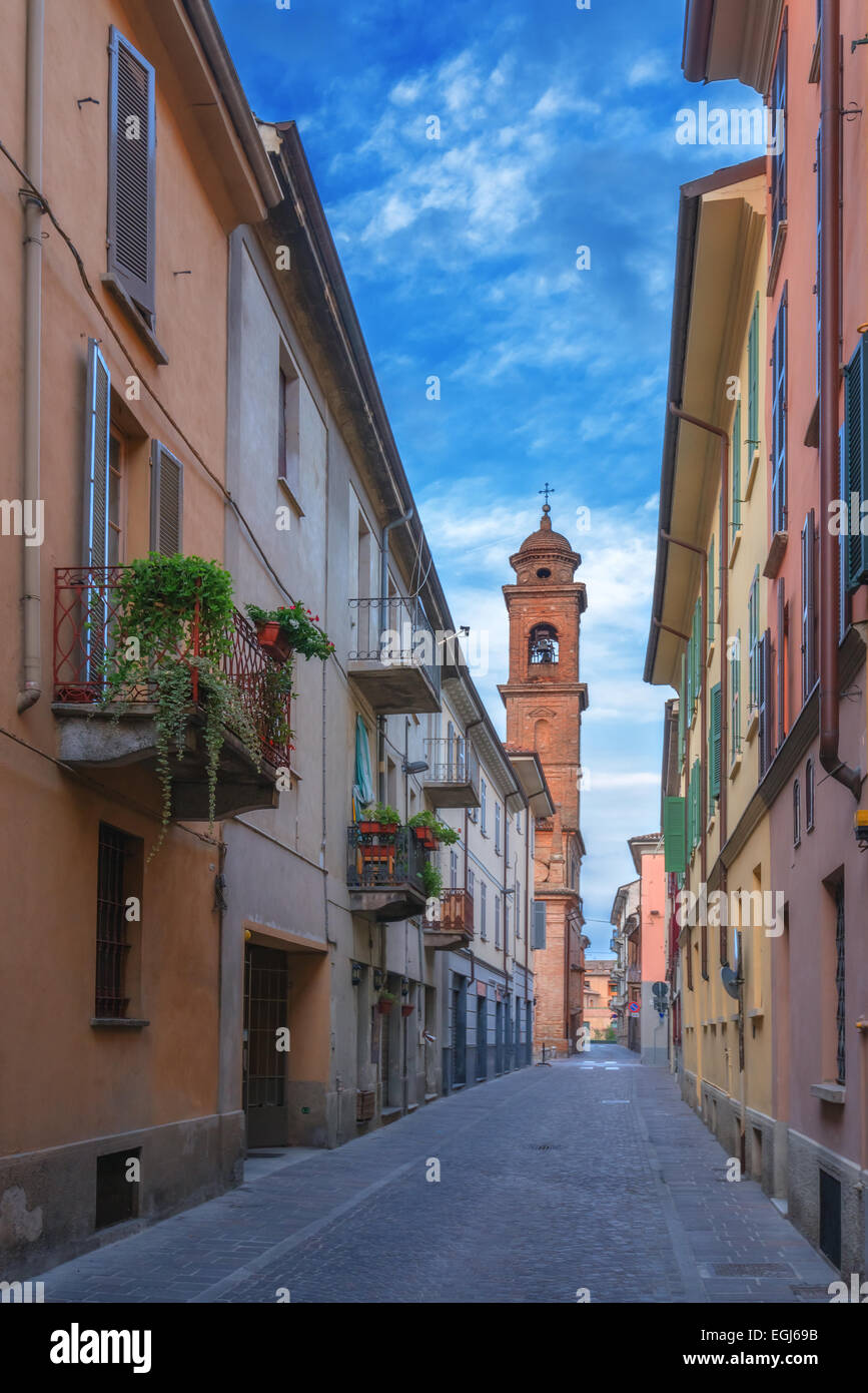 italy street on morning time Stock Photo - Alamy
