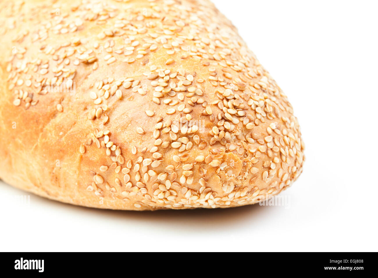 bread with sesame isolated on white background Stock Photo - Alamy