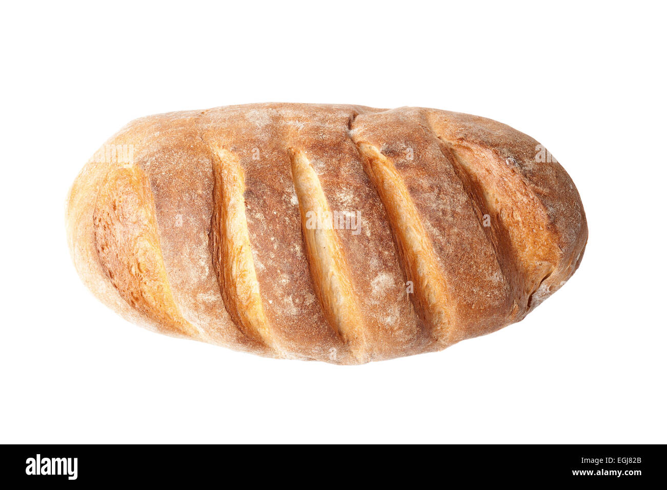 top view of french loaf bread isolated on white background Stock Photo ...