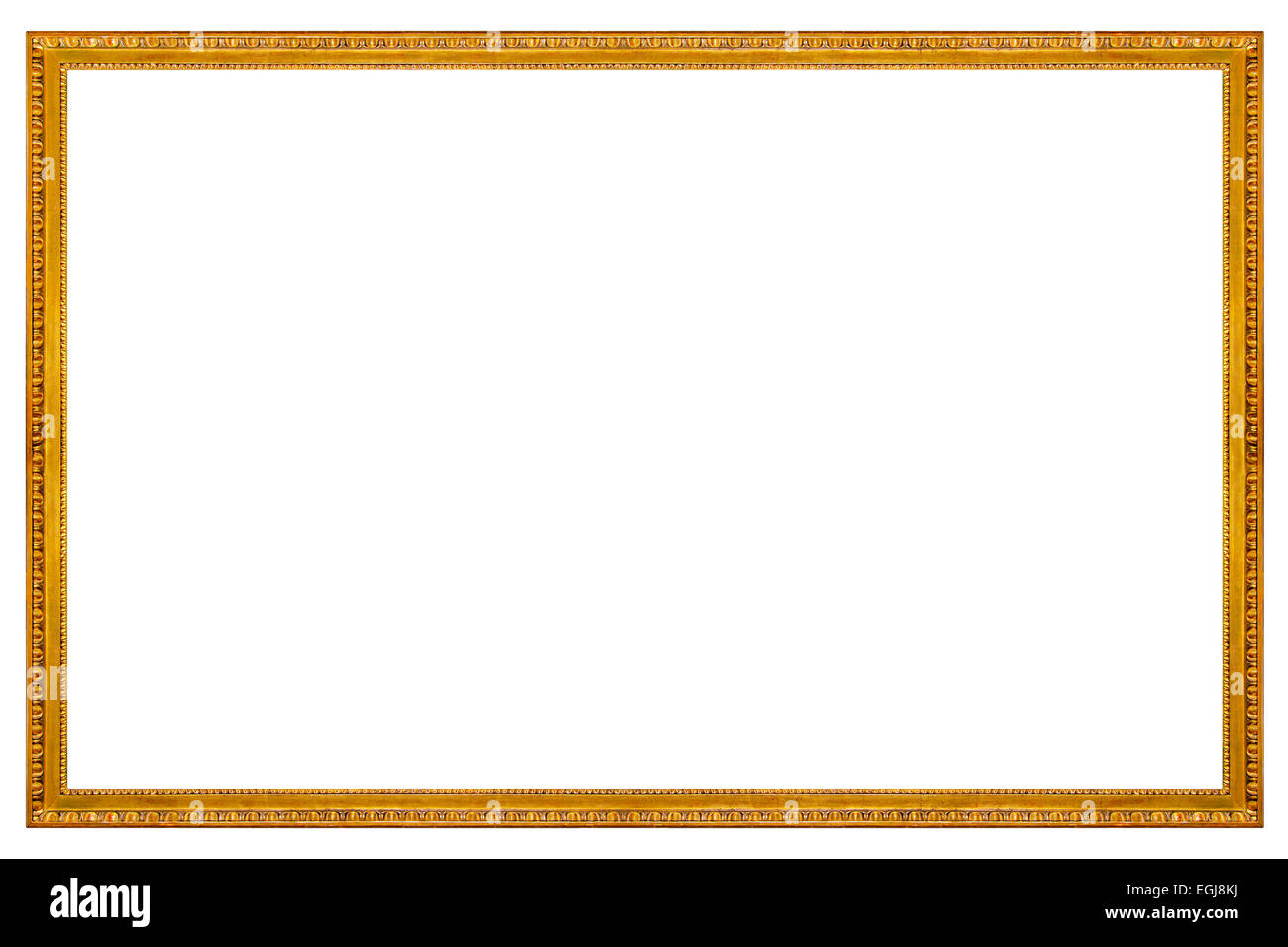Rectangular Gilded Frame Isolated on white background Stock Photo - Alamy