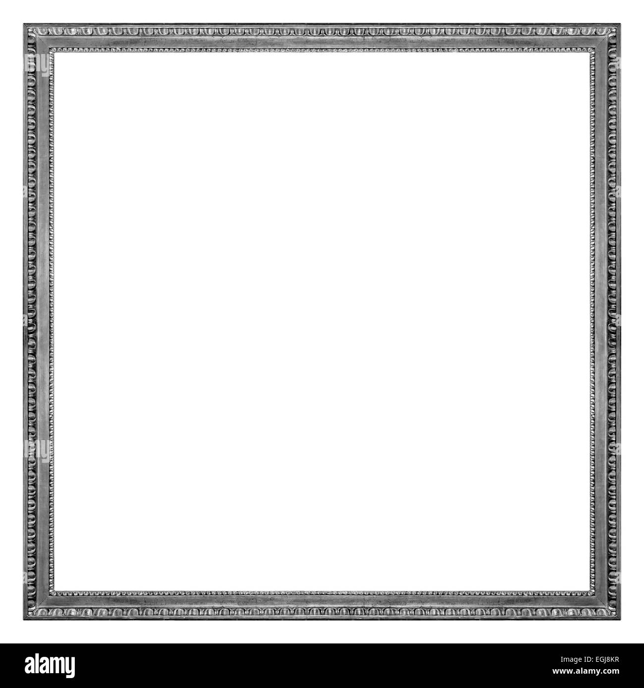Square Silver Wooden Picture Frame Isolated on white background Stock ...