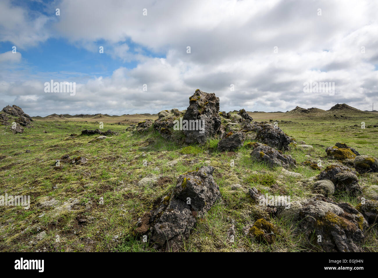Dramatic rocky landscape of Lauskalavarda in Iceland Stock Photo - Alamy