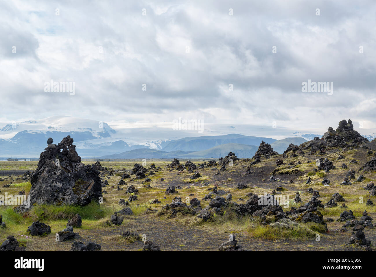 Dramatic rocky landscape of Lauskalavarda in Iceland Stock Photo - Alamy