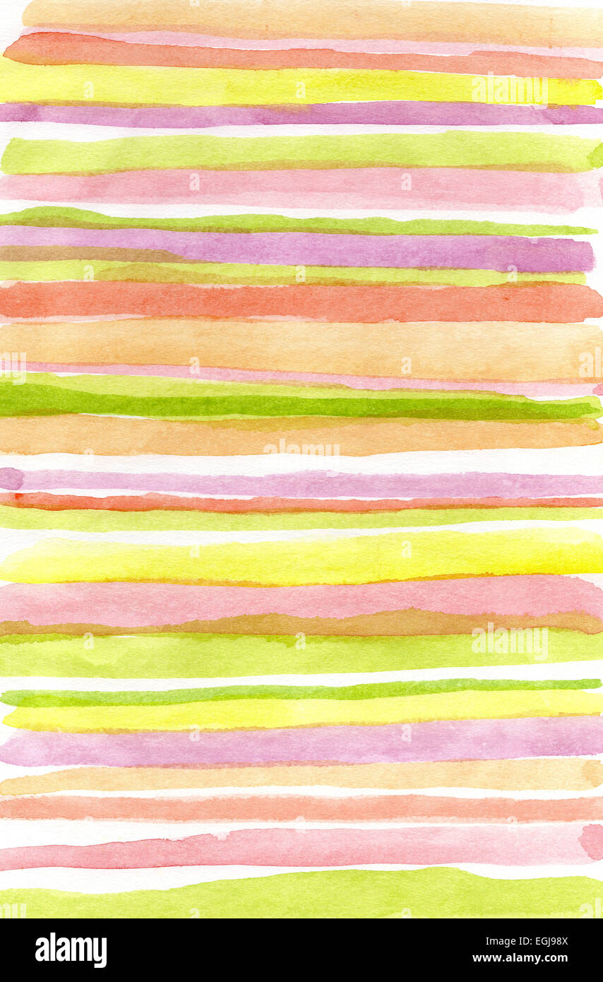 Intense color lines on watercolor paper Stock Photo - Alamy