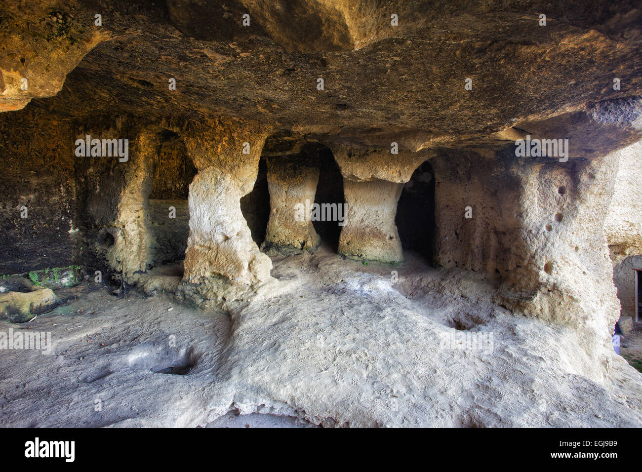 Ancient mosque rock in Rometta, Sicily Stock Photo - Alamy