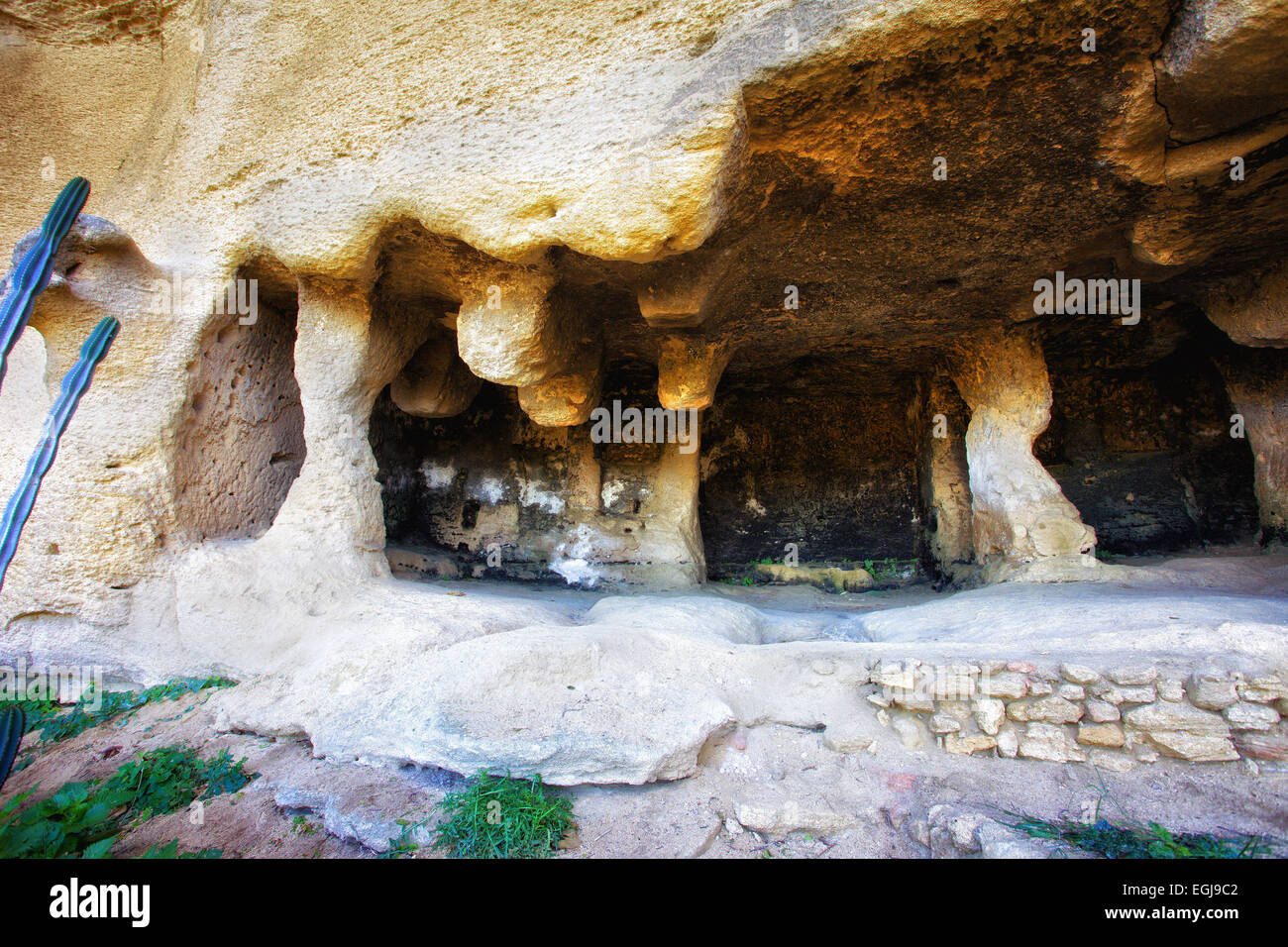 Ancient mosque rock in Rometta, Sicily Stock Photo - Alamy