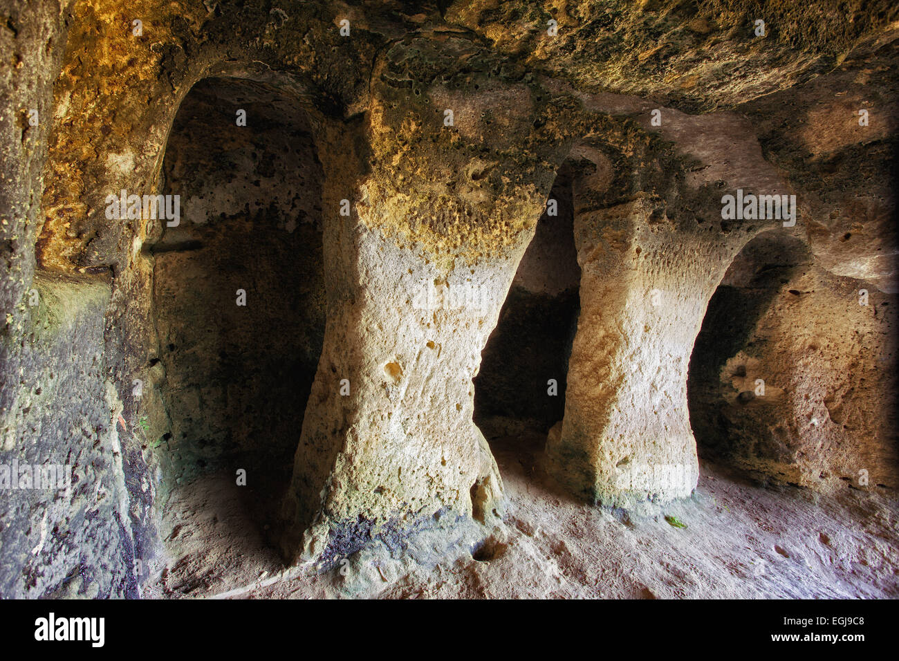 Ancient mosque rock in Rometta, Sicily Stock Photo - Alamy