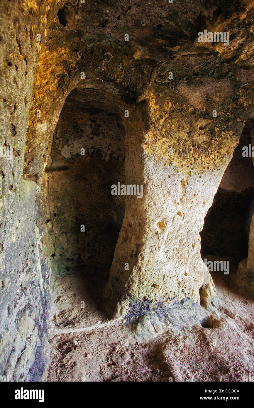 Ancient mosque rock in Rometta, Sicily Stock Photo - Alamy