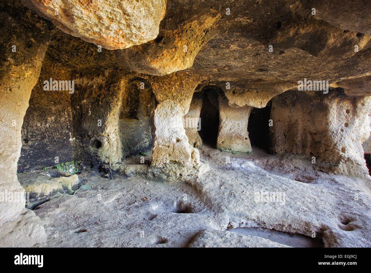 Ancient mosque rock in Rometta, Sicily Stock Photo - Alamy