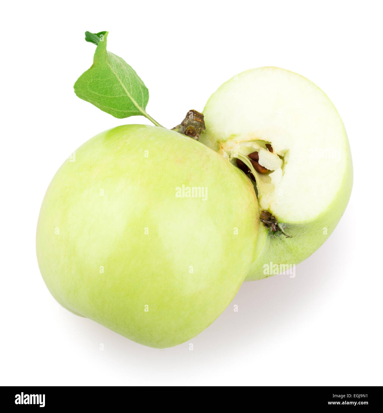 apple sliced isolated on white background Stock Photo - Alamy