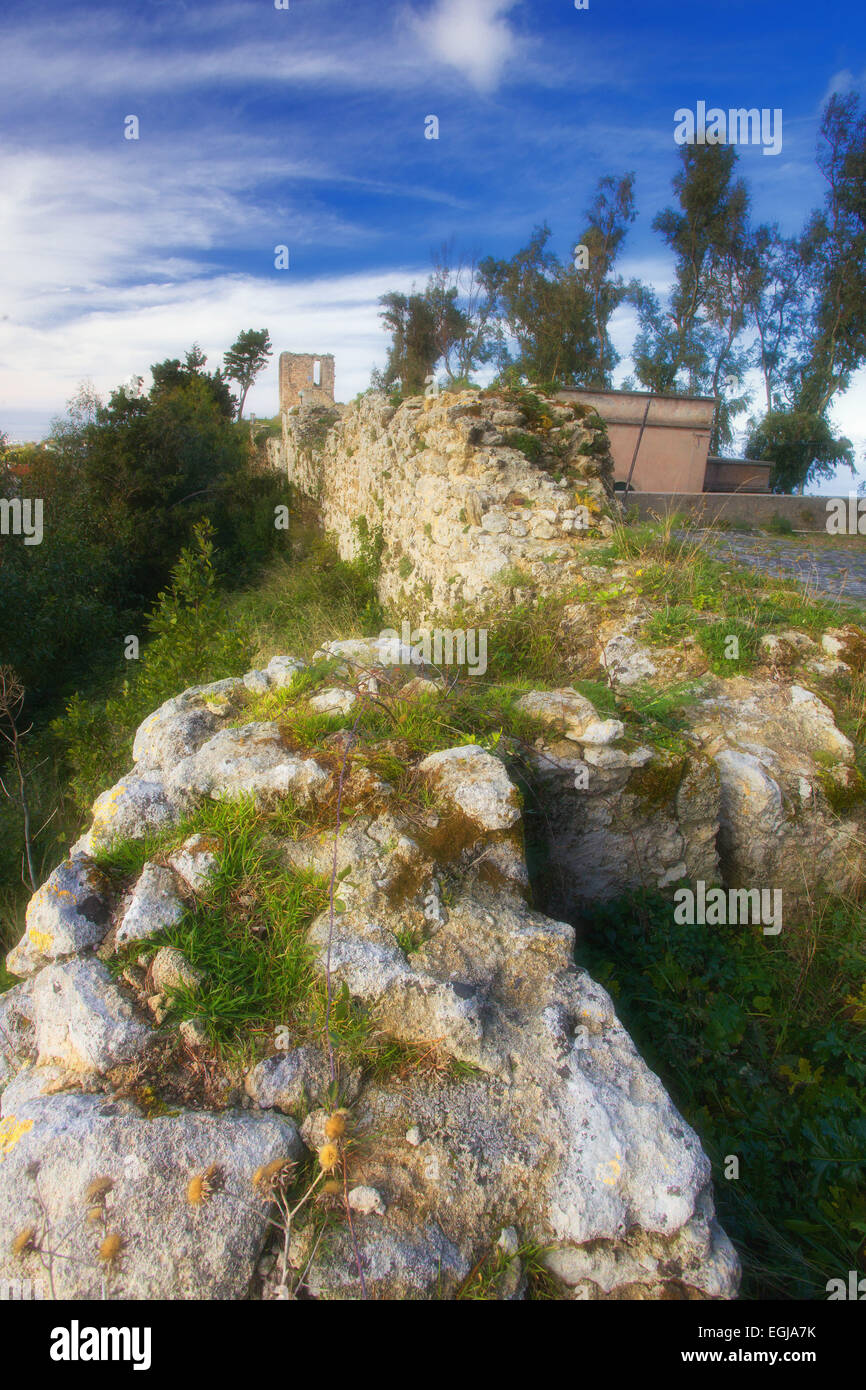 Rometta medieval castle in Sicily Stock Photo - Alamy