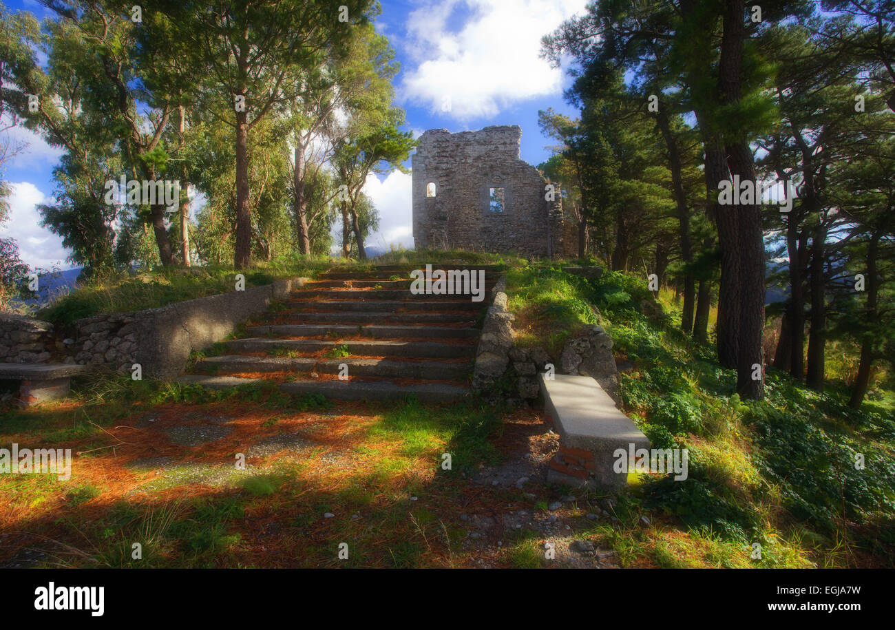 Rometta medieval castle in Sicily Stock Photo - Alamy