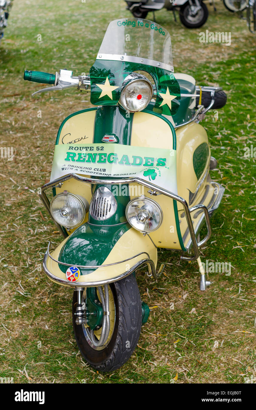 Lambretta Scooter, Isle of Wight Scooter Rally, Britain Stock Photo - Alamy