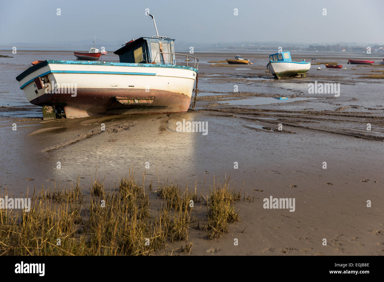 Inshore fishing boats at anchor hi-res stock photography and images - Alamy