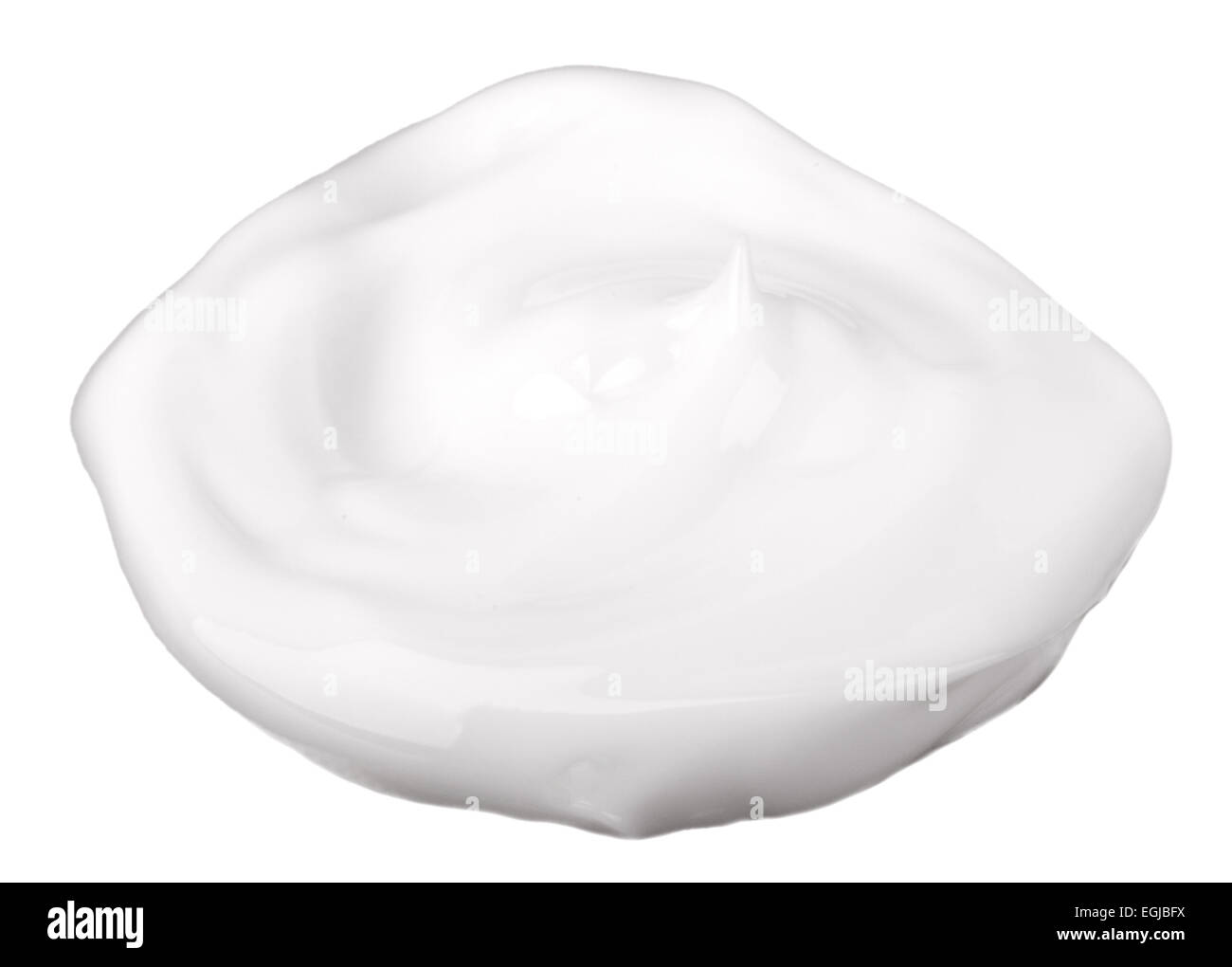 cream foam isolated on white background Stock Photo - Alamy