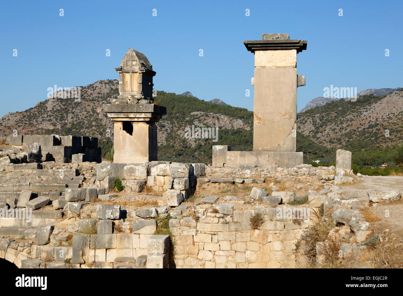 The Harpy monument and Lycian tomb, Xanthos, near Kalkan, Lycia ...