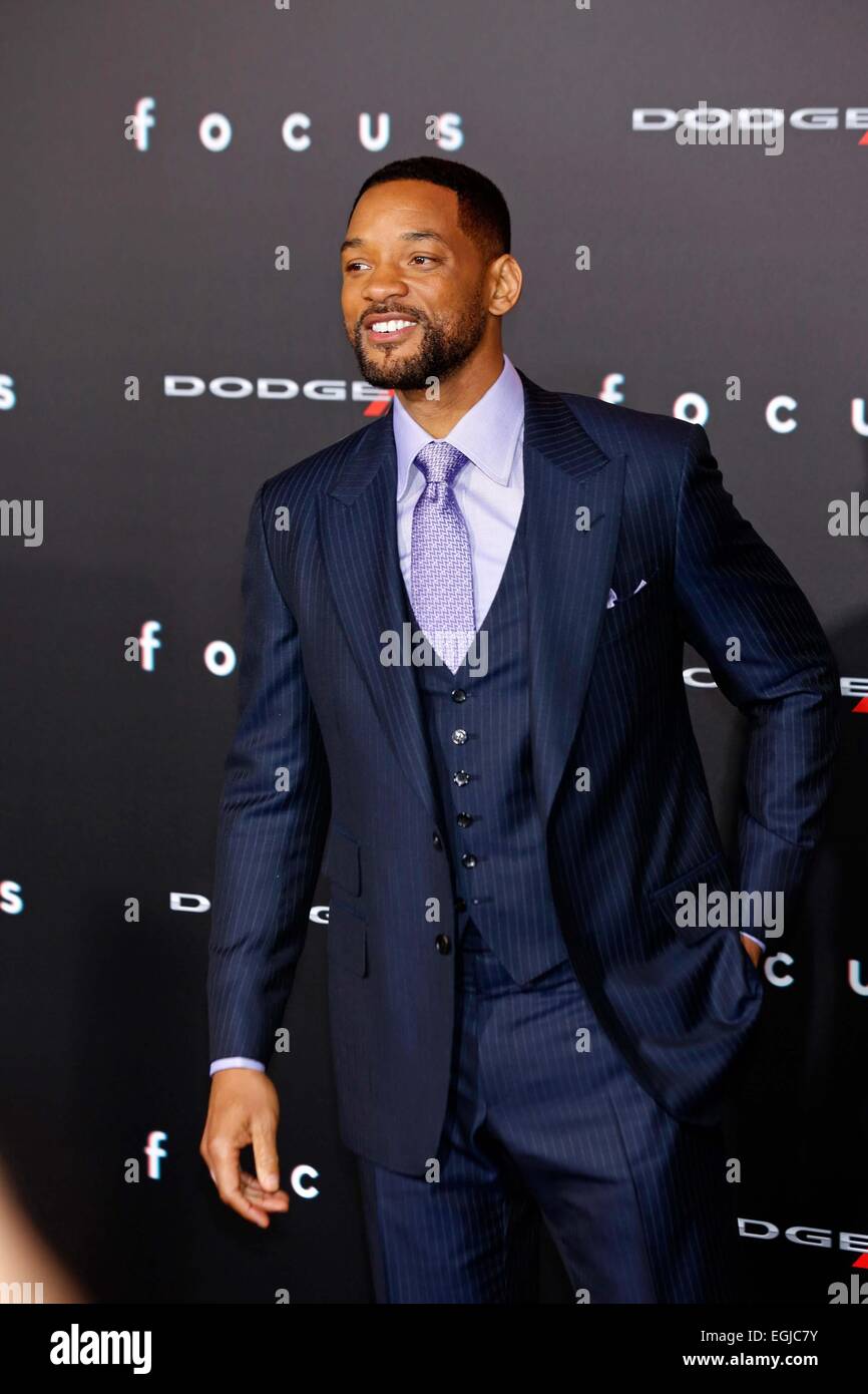 Hollywood, California, USA. 25th Feb, 2015. Will Smith.Focus premiere ...