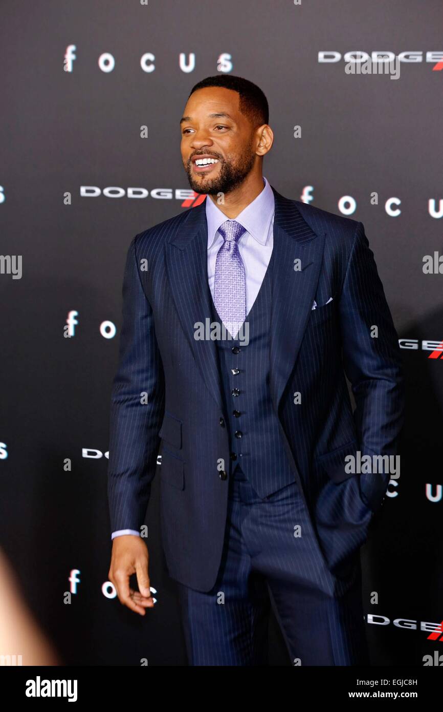 Hollywood, California, USA. 25th Feb, 2015. Will Smith.Focus premiere ...