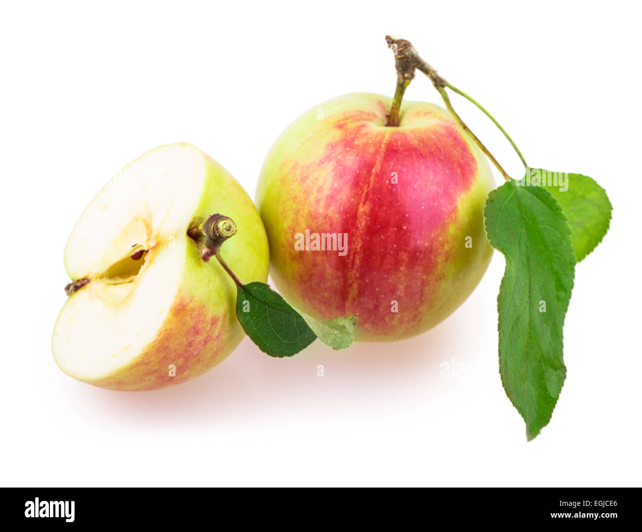 apple sliced isolated on white background Stock Photo - Alamy