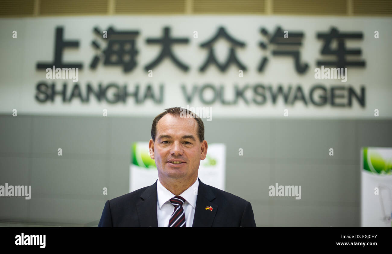 Christian Vollmer, head of production in Shanghai, stands in the ...