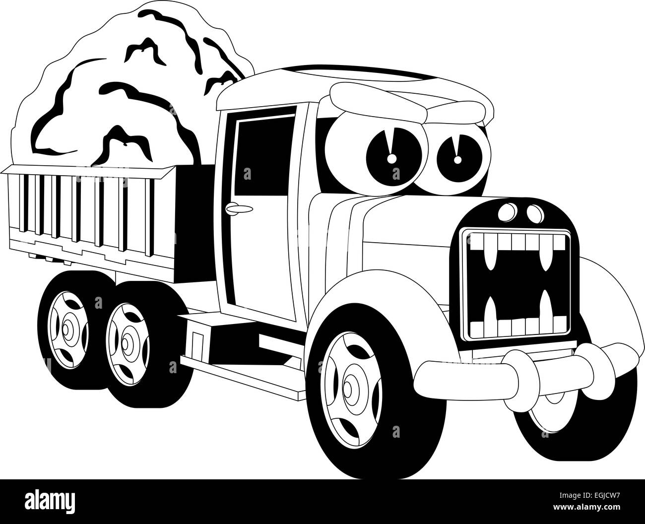 Cartoon lorry car Stock Photo - Alamy