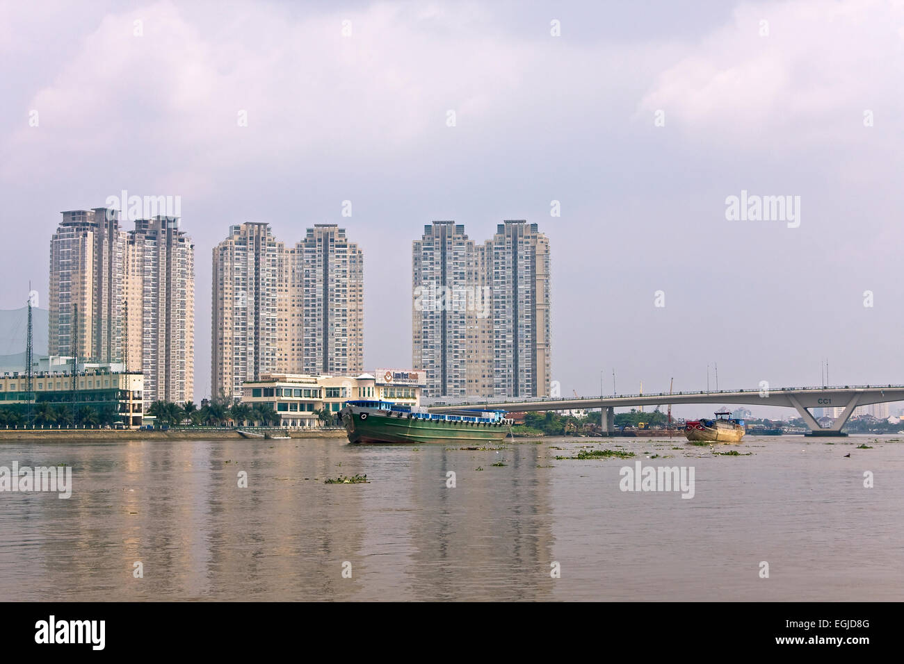 Modern residential buildings, high-rise buildings in Saigon, Ho Chi ...