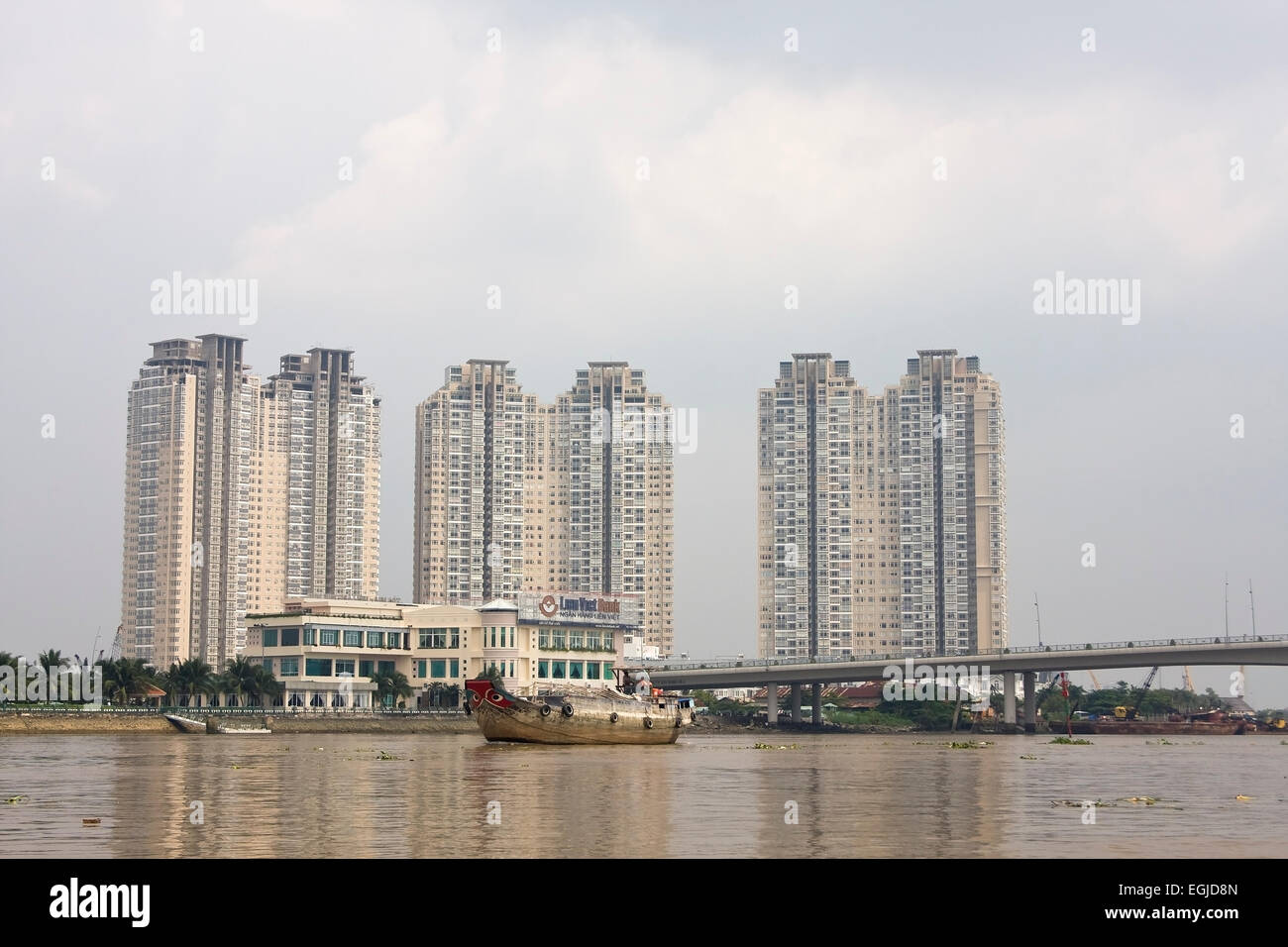 Modern residential buildings, high-rise buildings in Saigon, Ho Chi ...