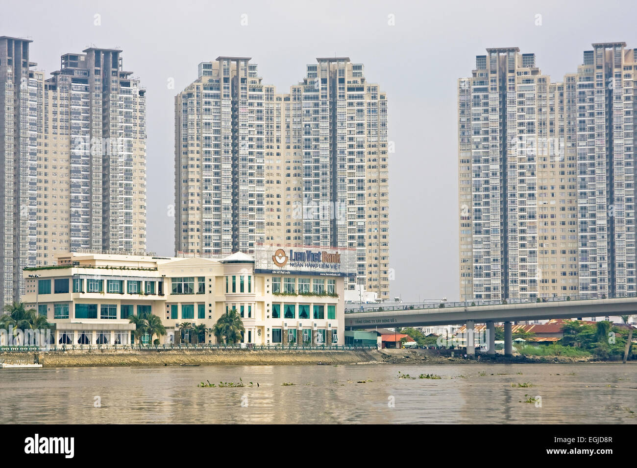 Modern residential buildings, high-rise buildings in Saigon, Ho Chi ...