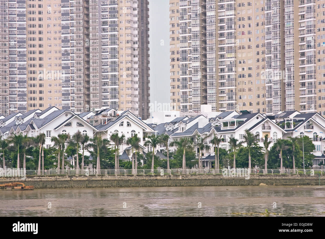 Modern residential buildings, high-rise buildings in Saigon, Ho Chi ...