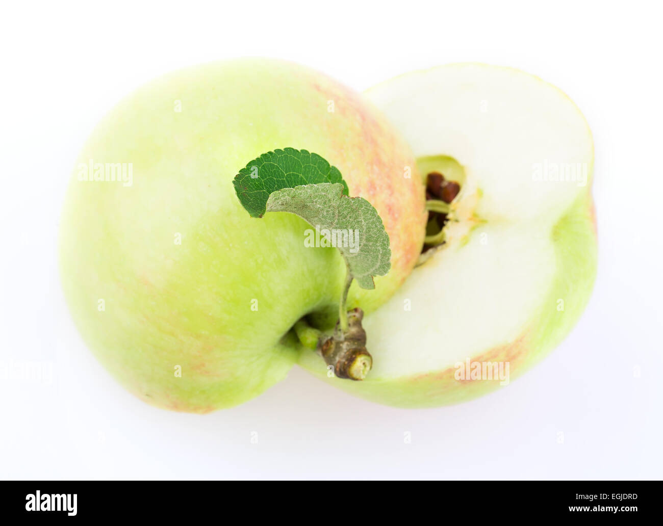 apple sliced isolated on white background Stock Photo - Alamy