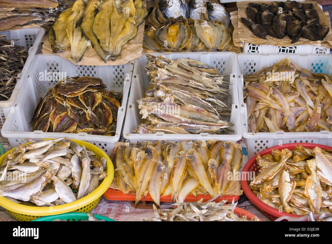 Fish for sale at the market in cai be hi-res stock photography and ...