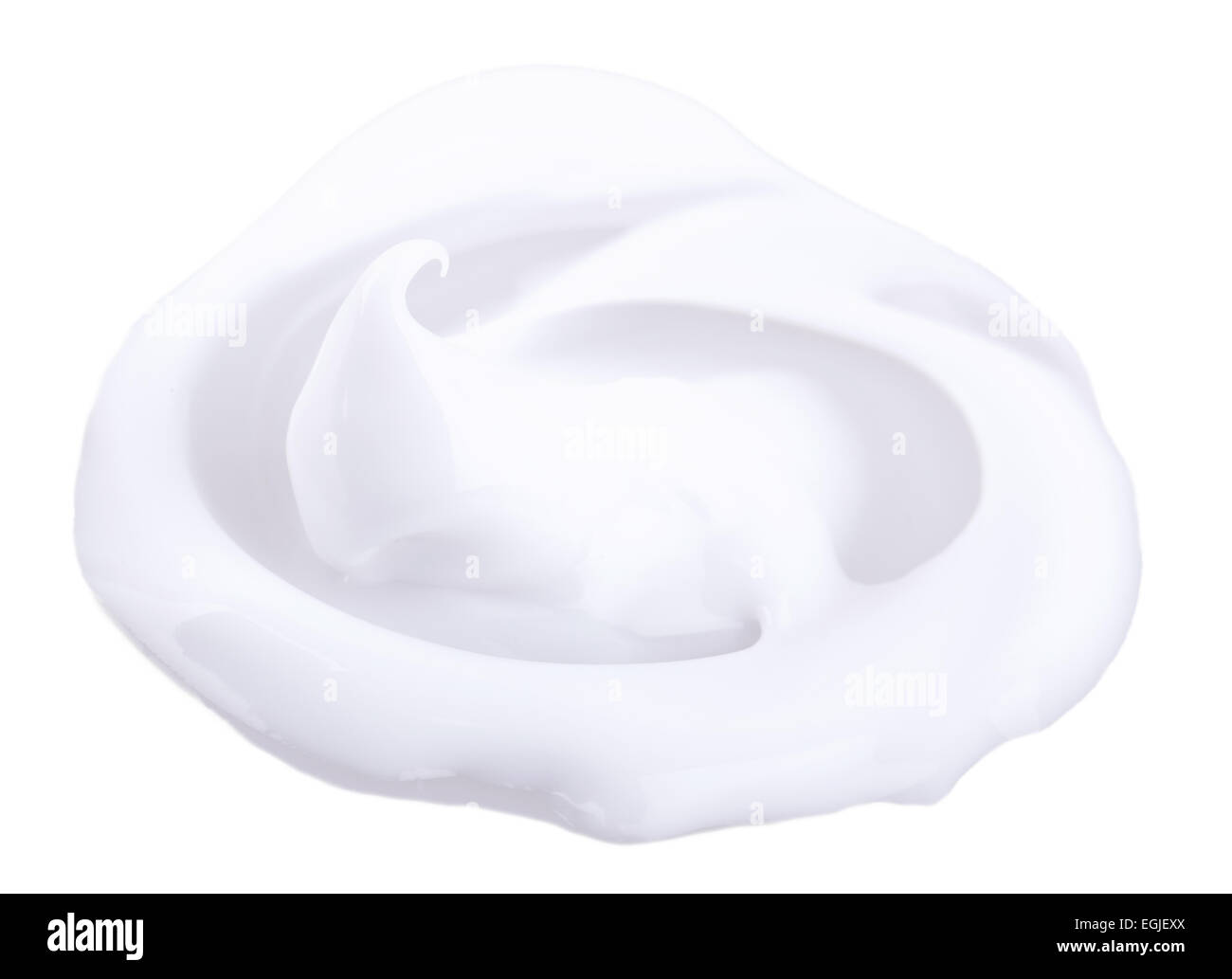 cream foam isolated on white background Stock Photo - Alamy