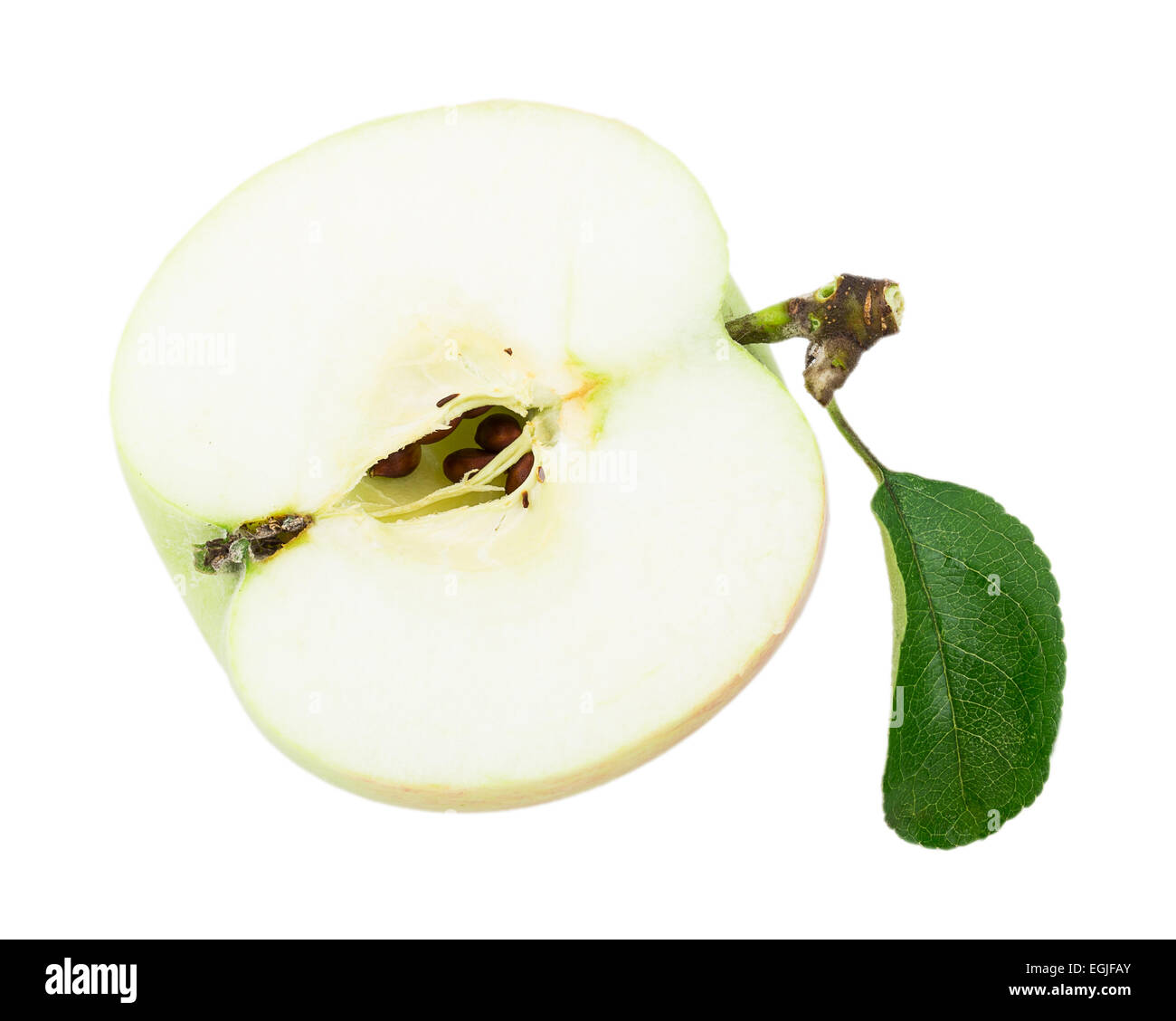 apple sliced isolated on white background Stock Photo - Alamy