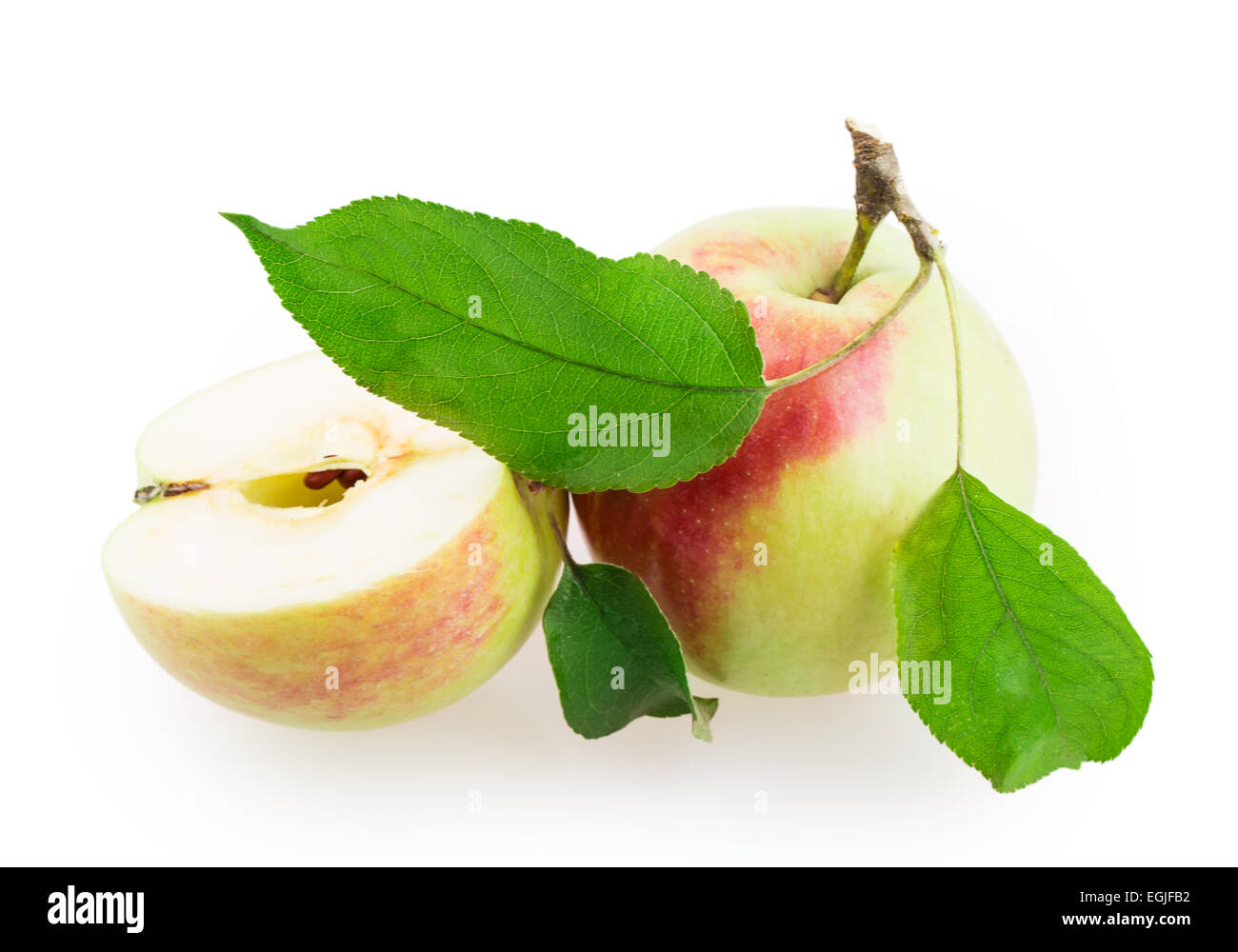 apple sliced isolated on white background Stock Photo - Alamy