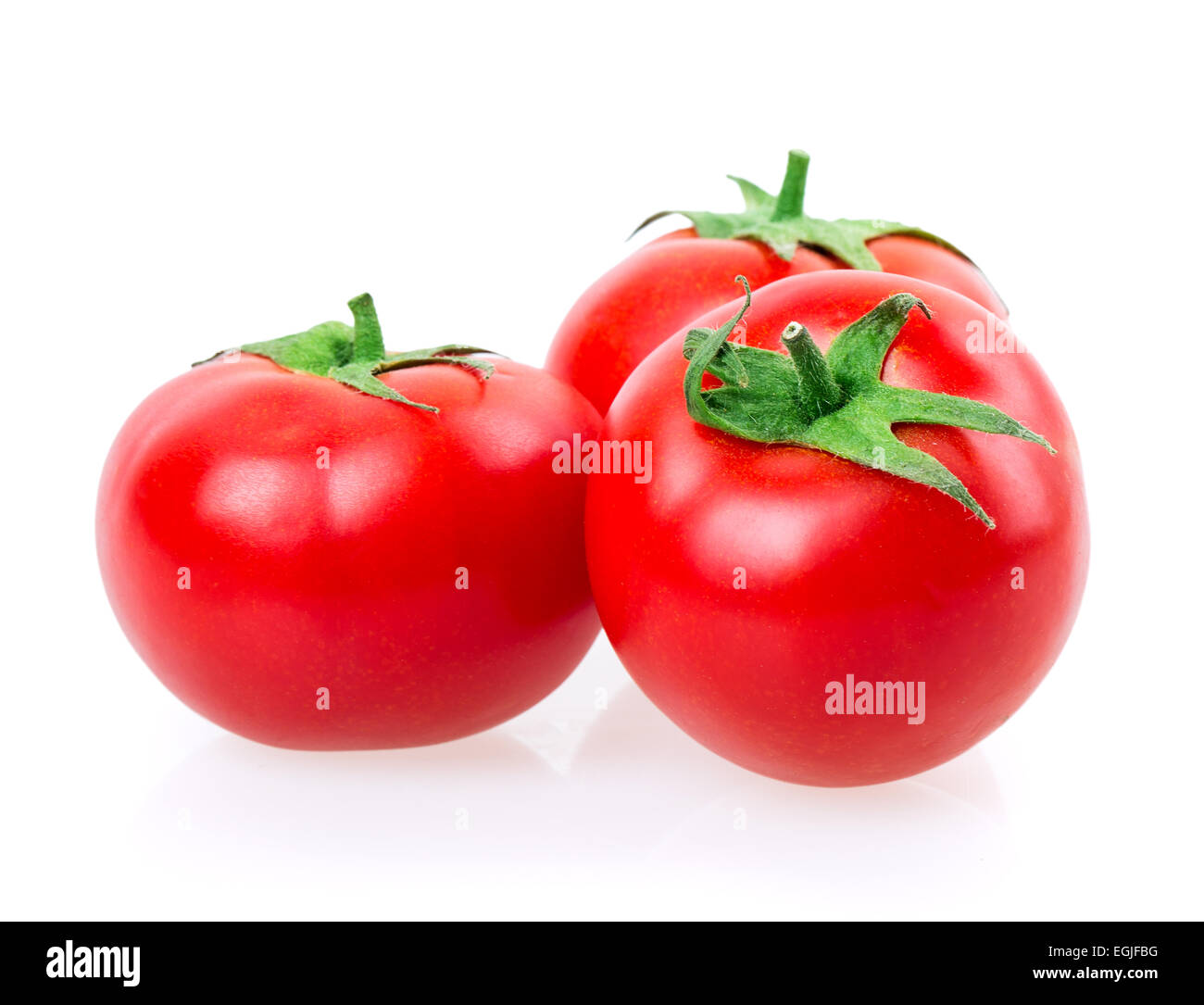 red ripe tomato on white background Stock Photo - Alamy