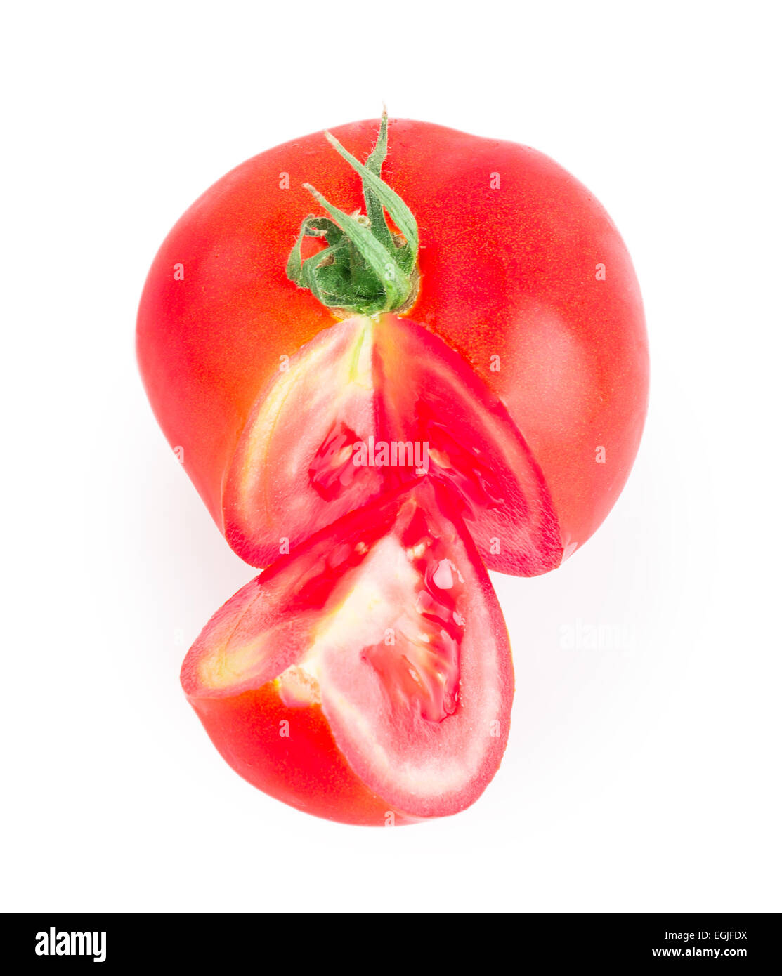 chopped tomato isolated on white background Stock Photo - Alamy