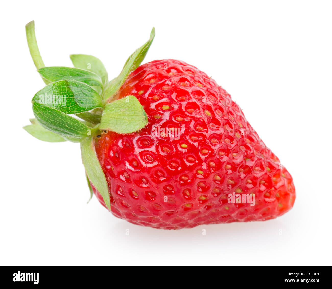 ripe strawberries isolated on white background Stock Photo - Alamy